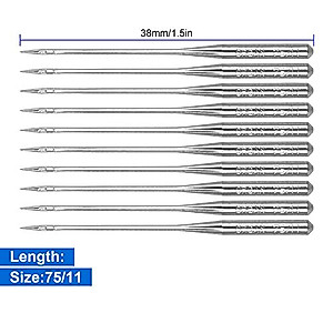 50 PCS Embroidery Sewing Machine Needles Size 75/11, Household Sewing Needles for Brother Sewing Machine1