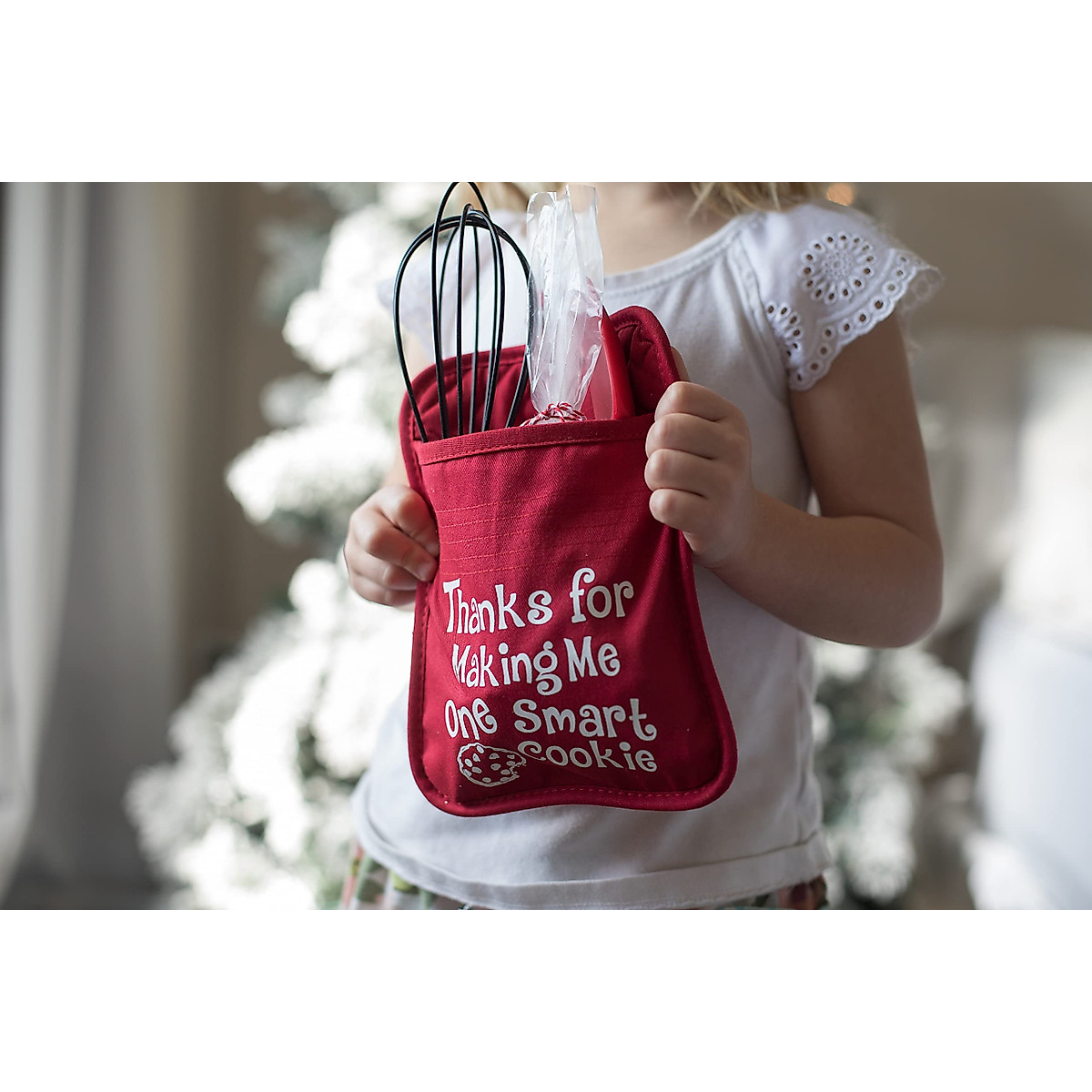 Teacher Appreciation Gift for Women - Thank You Present Potholder - One Smart Cookie Oven Mitt - Set of 2 (One Smart Cookie 3 pack)