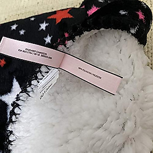Victoria's Secret Victoria's Secret Blanket Fashion Show Sherpa Black Stars Print Large, Purple