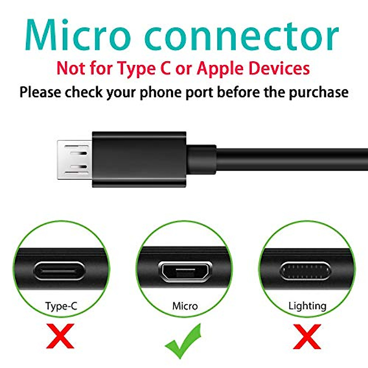 Micro USB Cable 10ft 3Pack Extra Long Android Charger Cable High Speed Durable PS4 Charging Cable Android Charging Cord for Samsung Galaxy S7 S6 S7 Edge S5, LG G4, HTC, PS4, Camera, Black