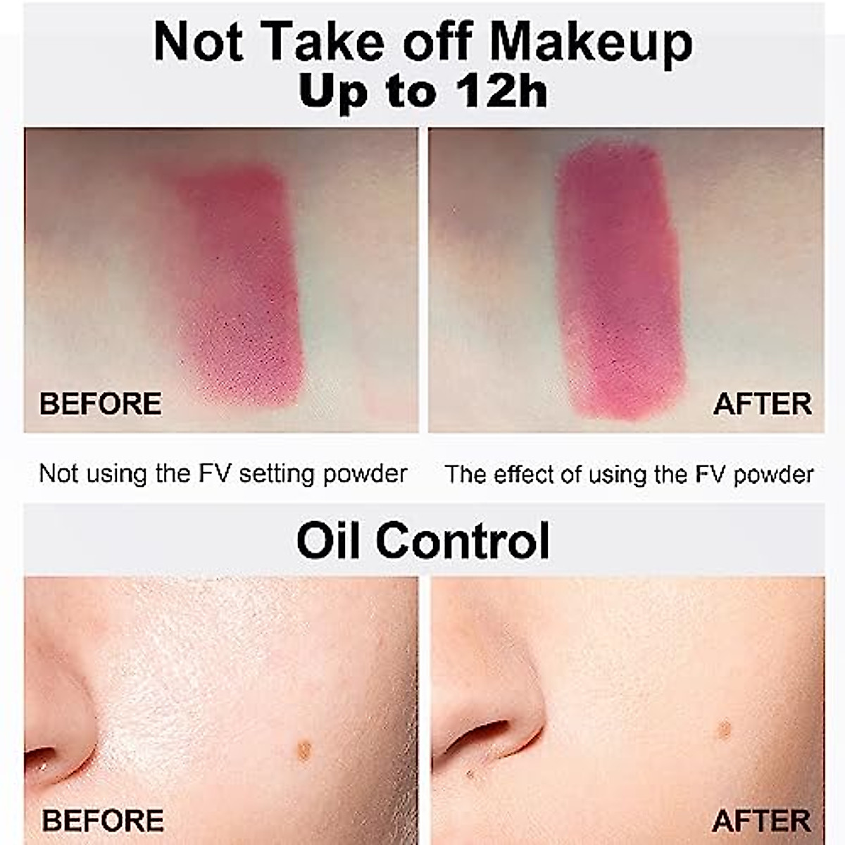 FV Translucent Powder Setting Powder, Oil-control & Long Lasting Loose Face Powder, Waterproof, Lightweight & Blurring Pores Finishing Powder, Talc-free Baking Powder Makeup, Translucent