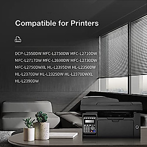 LEMERO TN760 TN730 Compatible Toner Cartridge Replacement for Brother TN-730 TN-760 TN730 for MFC-L2750DW DCP-L2550DW MFC-L2710DW HL-L2395DW HL-L2350DW HL-L2370DW Printer (2 Black, High Yield)