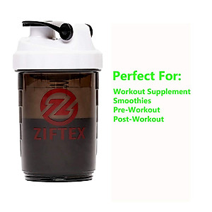 Ziftex Protein Mixer Shaker Bottle- Gym Bottle Shaker for Pre or Post Workout, Mixes Cocktails, Smoothies and Shakes | Dishwasher Safe (500 ml)