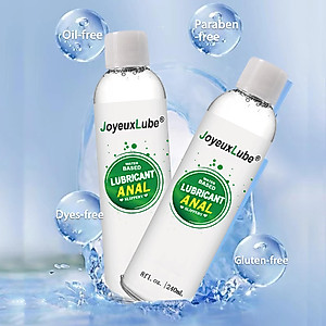 Water-Based Anal Lube 8fl.oz Desensitizing Anal Lubricant Long Lasting Smooth Slippery for Men Women Couples with Discreet Package