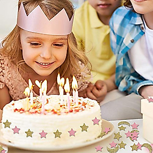 Star and Moon Paper Confetti for Baby Birthday Wedding Party Table Decorations Pink and Gold Glitter Table Scatter Baby Shower Party Supplies