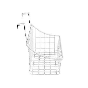 Spectrum Diversified Grid Storage Basket, Small, White