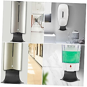 JOINPAYA 2Pcs Black Tray Automatic Hand Gel Dispenser Bracket Universal Manual soap Dispenser Automatic soap Dispenser drip Trays Spray drip Tray Cup Holder