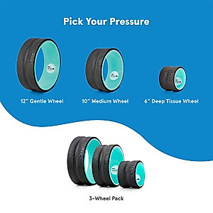Chirp Wheel Foam Roller - Targeted Back Foam Roller for Back Pain Relief, Deep Tissue Muscle Massage, Trigger Point Round Foam Roller - High Density Foam Roller for Physical Therapy & Exercise, 6 Inch