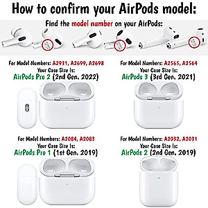 Case Charming Custom Name Case for AirPods Pro 2nd Generation 1st 3rd Clear Personalized with Keychain Carabiner