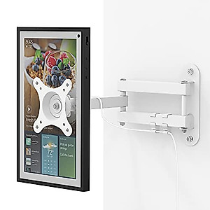 Laivli Wall Mount for Echo Show 15, and Monitors 13"-27", with 15 Inch Extension Arm, Full Motion Adjustable - Easy to Rotate, Swivel, Tilt and Fold, Metal Echo Show 15 Wall Mounting Bracket