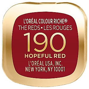 L'Oreal Paris Colour Riche Lipstick with Argan Oil and Vitamin E, Reds of Worth, Hopeful Red