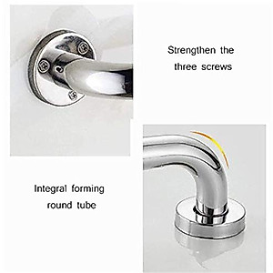 XHALERY Shower Aids,Safety Grab Rails,Bathroom Support Handle,Pure 304 Stainless Steel Bathtub Armrest,Bathtub,Toilet, Bathroom,Kitchen,Stairway Handrail (Color : Silver, Size : 85cm)