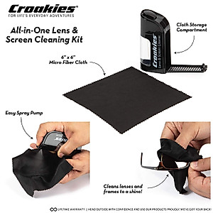 Croakies Kids Sport Eyewear Retainer with All-in-One Cleaning and Microfiber Cloth Kit l Sunglasses, Eyeglasses, and Prescription Glasses l Waterproof, Stain Resistant and Breathable l Blue - 2 Pack