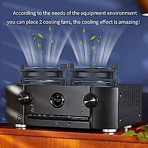USB Computer Fan 120mm Cabinet Fan for Electronics DC 5 Volt Computer Fan Quiet USB Cooling Fan for Computer Case CPU Routers Receiver Cabinets Cooling (2 Pack)