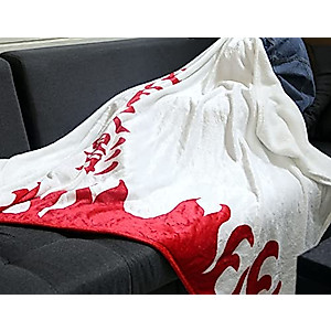 Red Clouds Anime Throw Blanket Flannel Fleece Blanket Cosplay Hooded Cloak Shawl Wrap Nap Quilt 80x60 (C, 80''X60'')