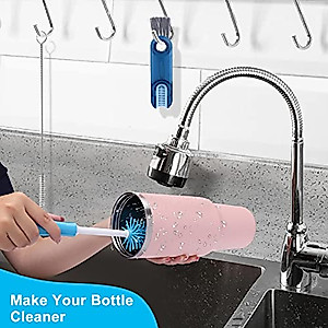 XANGNIER 3 Pack Water Bottle Cleaner Brush Kit-Cleaning Set for Sports Water Bottle, Baby Bottles, Tumbler Bottle Cleaner Compatible with Thermos Hydro Flask Contigo S'well Stanley Simple Modern Yeti