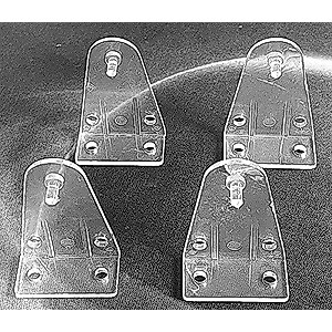 Cutelec 4pcs Hold Down Brackets Clear Color Bottom Rail Hold Clips for 2inch High Profile Blinds