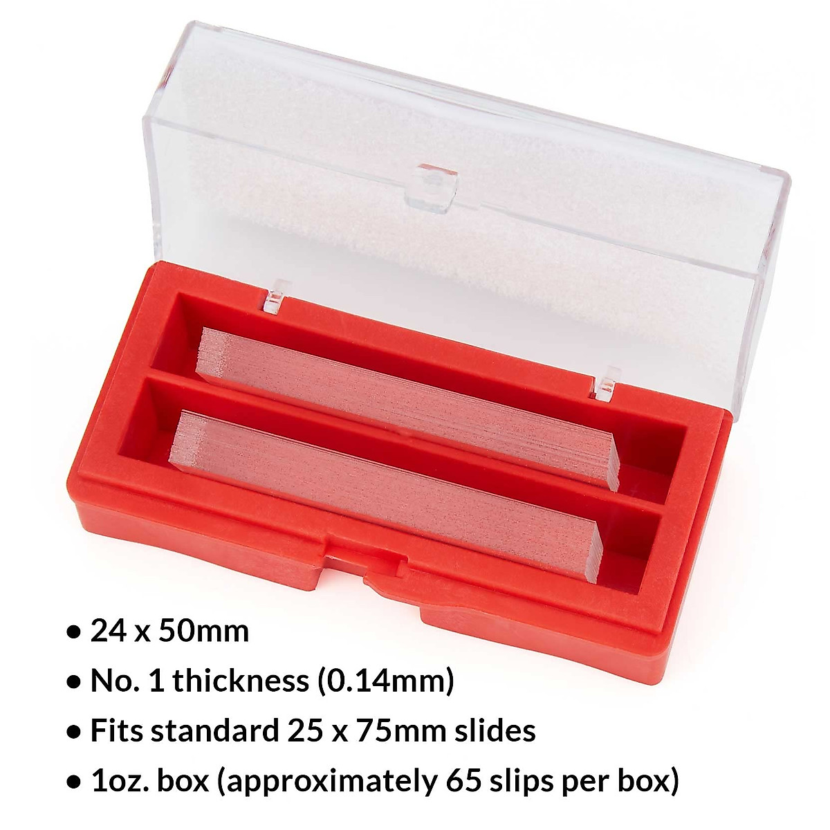 Globe Scientific 1415-10 Cover Glass, 24 x 50mm, No. 1 Thickness (Case of 10)