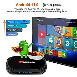 2022 New Tanggula X5 Android TV Box, 4GB+128GB Android 11.0, Dual Band WiFi 2.4GHz/5GHz Free Voice Remote Mini Keyboard