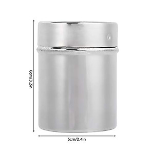 Stainless Steel Salt and Pepper Shakers, Spice Shakers, Glass Spice Jars Seasoning Shaker Dispenser with Rotatable Lid, Salt and Pepper Shakers for Salt Sugar Spice Pepper