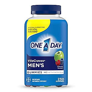 One A Day Men’s Multivitamin Gummies, Multivitamin for Men with Vitamin A, C, D, E, Calcium & More To Support Healthy Muscle Function, Gummies, 230 Count