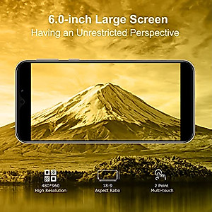 Xgody Unlocked Cell Phone X60, 6.0 Inch Android 9.0 OS Smartphone, 2022 New 4G Dual SIM Standby Cheap Cell Phones, 3000mAh Massive Battery Dual 5MP Camera Android Phone with Face Recognition (Gold)