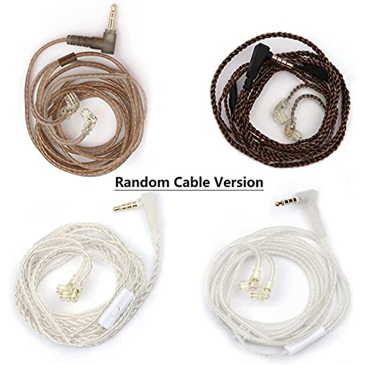 KZ AS10, LINSOUL 5BA HiFi Stereo in-Ear Earphone High Resolution Earbud Headphone 0.75mm 2 pin Cable, Five Balanced Armature Drivers, Noise Cancelling (Without Mic, Black)