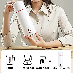 Portable Small Electric Kettle, Mini Travel Electric Tea Kettle, 3-in-1 Portable Water Boiler Kettle
