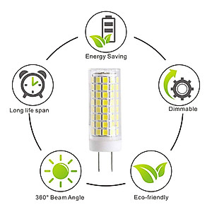 SYXKJ GY8.6 LED Bulb, 7W G8 Led Lamps, 75W Halogen Bulb Replacement, G8/GY8.6 Bi-pin Base G8 Light Bulbs, AC120V 750LM, Under Cabinet Counter Light, 2Pack (Warm White 3000k)