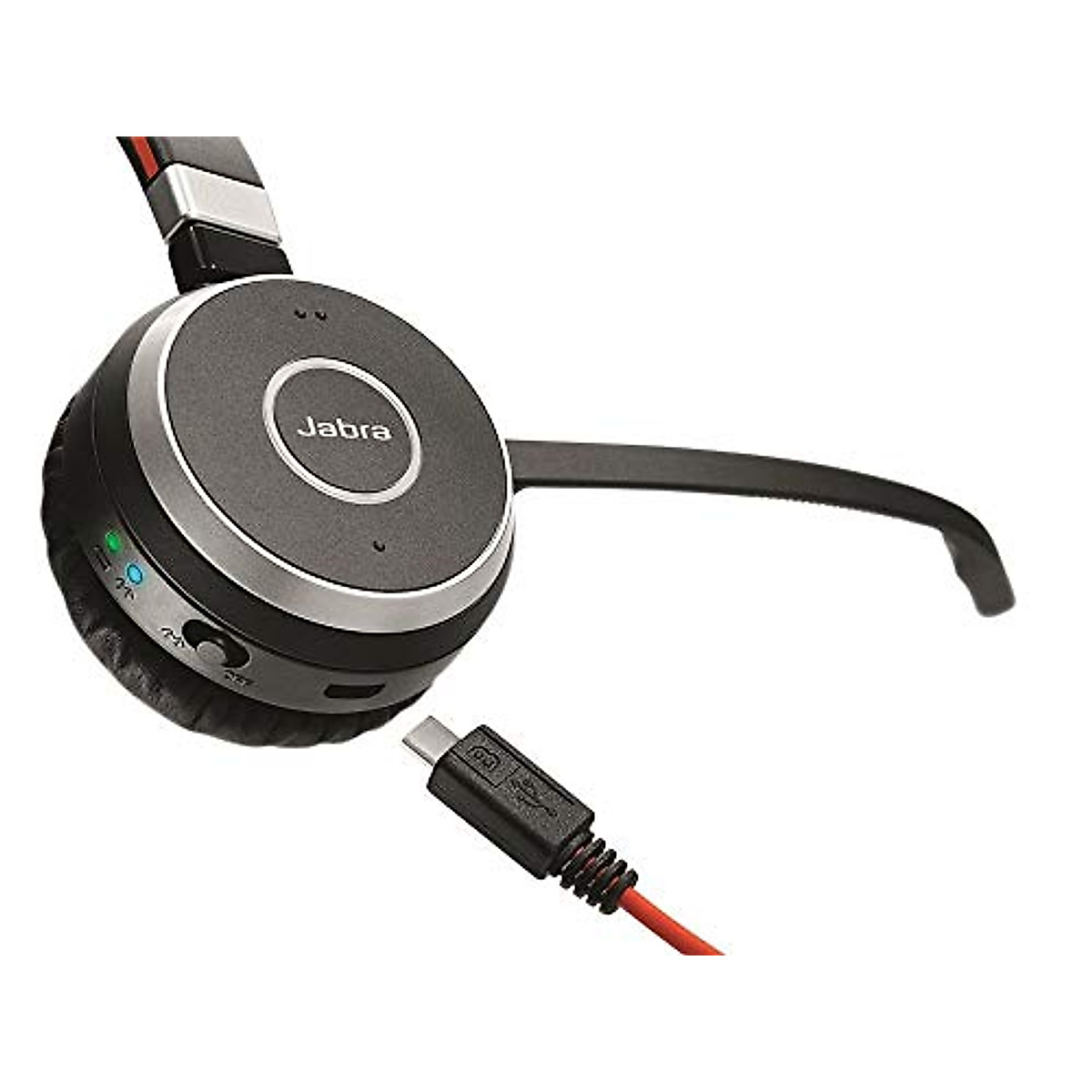 Jabra Evolve 65 Bluetooth Stereo Wireless Headset - Compatible with Computers, Macs, and Mobile Devices, and Ideal for Voice and Video Apps like Zoom, Teams, and Meet Plus, GTW Spare Cushions Included