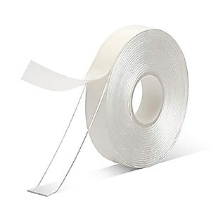 VERSAF Double Sided Adhesive Tape -1/2" 10' Arcylic Transparent Removable No Residue Double Sided Heavy Duty Mounting Tape for Home/Office/Wall Decor(Pack of 1 Roll)