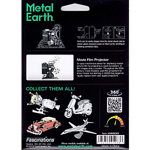 Fascinations Metal Earth Vintage Movie Film Projector 3D Metal Model Kit