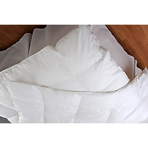 L' COZEE Baby & Toddler 100% Cotton Cover White Goose Down Alternative Comforter and Pillow Bundle Set, White Crib Baby Set, Gift Set