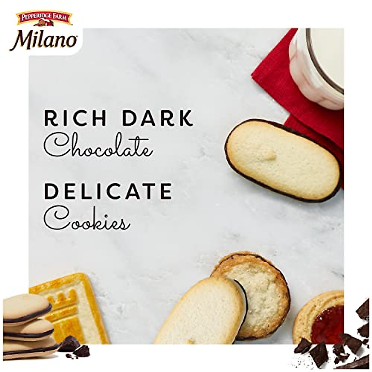 Pepperidge Farm Milano Cookies, Dark Chocolate, 20 Packs, 2 Cookies per Pack