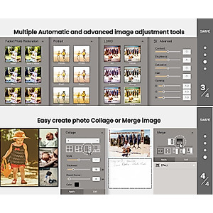 Plustek Photo Scanner - ephoto Z300, Scan 4x6 Photo in 2sec, Auto Crop and Deskew CCD Sensor. Support Mac and PC