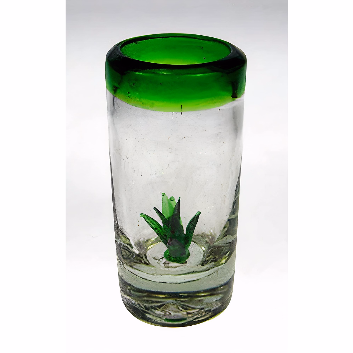 Eye4Art Shot Glasses, Dos Three Amigos Cactus, Green Rim, Mexico Set of 6