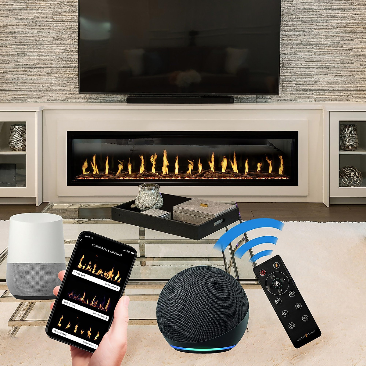 Modern Flames Orion Slim 60-Inch Linear Built-in Electric Fireplace (OR60-SLIM)