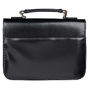 Christian Art Gifts Women's Black Vegan Leather Croc Style Fashion Bible Cover w/Tassels: Blessed - Inspiring Protective Carry Case Accessory w/Gold Accents, Pockets, Pen Loops & Grace Zipper, Medium