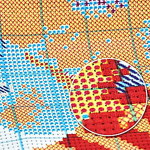 ARAZADR Cross Stitch Stamped Full Range of Embroidery Kits for Beginners and Adults- Flowers Pattern, 11CT 3 Strands Stamped Fabric Embroidery Crafts Needlepoint Kit for Home Decor, 11.81×15.75Inch