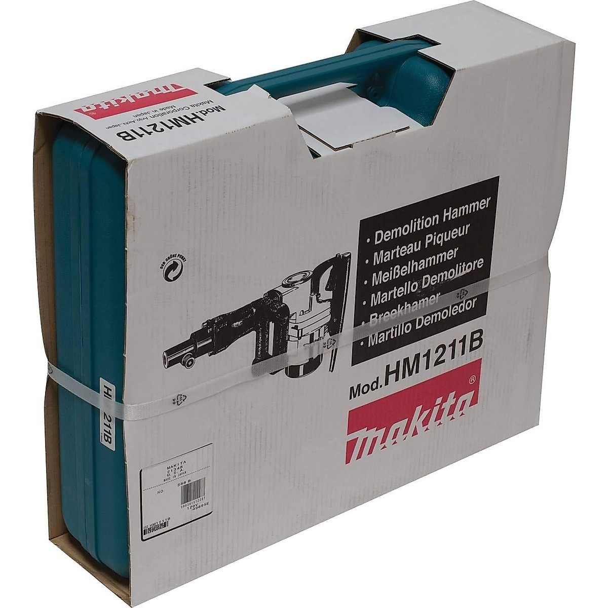 Makita HM1211B 20 lb. Demolition Hammer, Accepts 3/4" Hex Bits, Black
