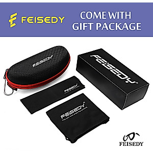 FEISEDY Night Driving Glasses Night Vision Aviator Anti Glare Eyewear for Men Women B2294