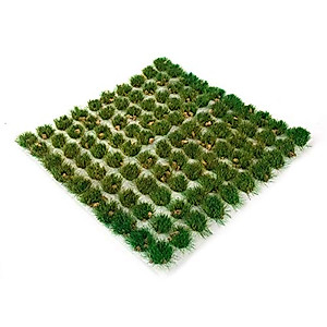 War World Scenics Self Adhesive Static Grass Tufts x 100 – Summer Alpine, 6mm – Model Railway Wargame Scenery Railroad Modelling Diorama Miniature Hobby Tabletop