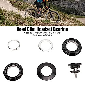 Shanrya Mountain Road Bike Headset Bearing, Easy to Headset Bearing Bowl Group Unobstructed 4449.7mm Anodized Coloring