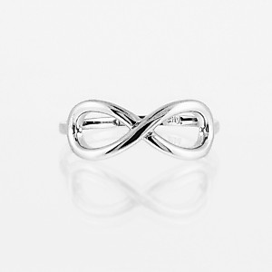 Polished 10k White Gold Infinity Ring (8)