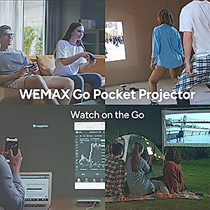 WEMAX Go Portable Laser Projector and 40 inch Portable Pullup Screen
