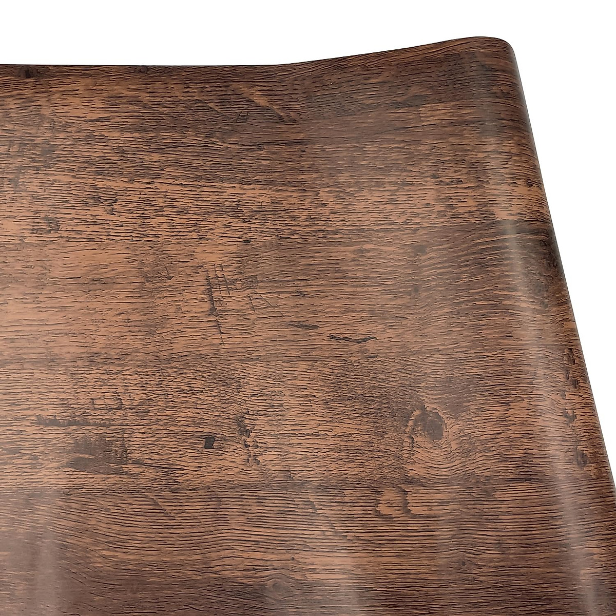 Yifely Brown Wood Grain Drawer Covering Paper Self Adhesive Shelf Liner Table Door Sticker 17.7 Inch by 9.8 Feet