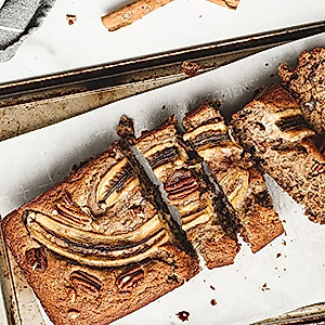 Dicunoy Set of 3 Baking Pans Set, Nonstick Rectangle Cake Baking Sheet for Oven, Bakeware Bread Pans, Heavy Duty Carbon Steel Bread Tray, Bake Mold Turkey Roasting Pan, 8,10,12 inch