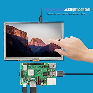 VBESTLIFE for Raspberry Pi 5 Inch HDMI LCD HD with Touch Pen, Mini Game Console Raspberry Pi Screen Monitor for Raspberry PI3 PI2,B Gaming