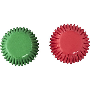 Wilton Red & Green 100-Count Mini Cupcake Liners, 3.17 cm