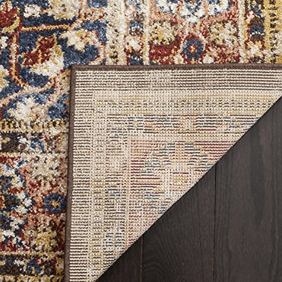 SAFAVIEH Bijar Collection Area Rug - 9' x 12', Brown & Rust, Traditional Oriental Distressed Design, Non-Shedding & Easy Care, Ideal for High Traffic Areas in Living Room, Bedroom (BIJ652D)